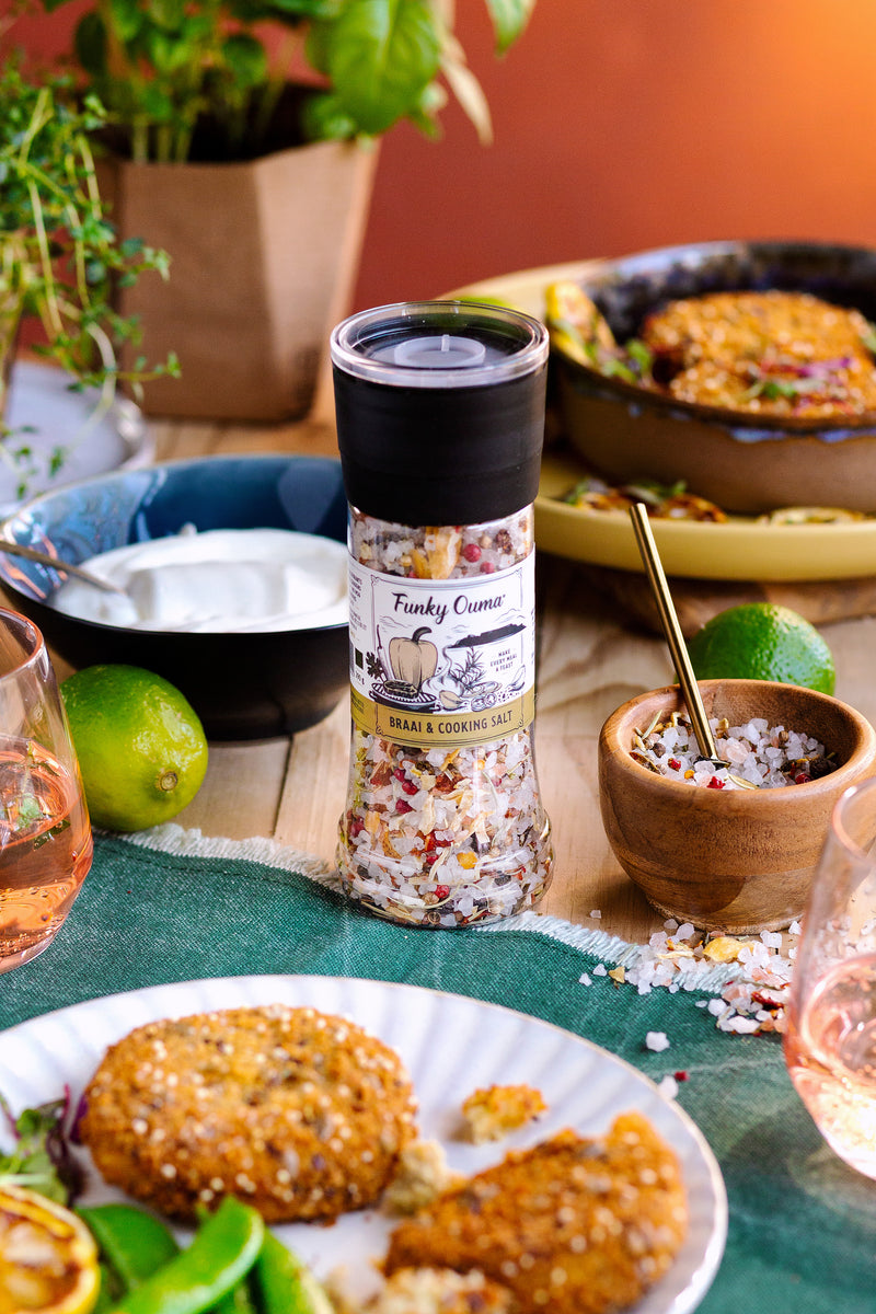 Buy Funky Ouma Braai & Cooking Salt Grinder 250ml | Baggie's Butcher ...
